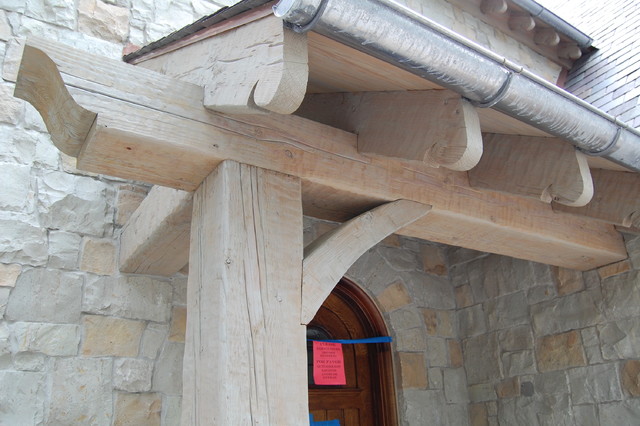 Custom Timber Beams & Rafter Tails - Traditional - Exterior - Dallas ...