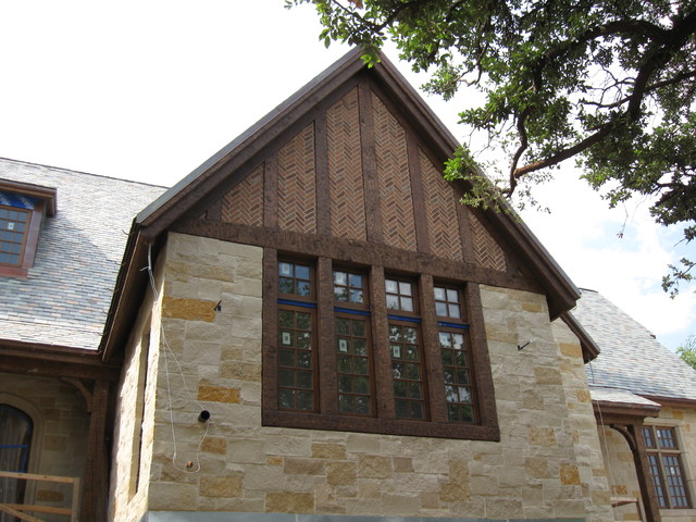 Custom Timber Beams - Traditional - House Exterior - Dallas - by ...