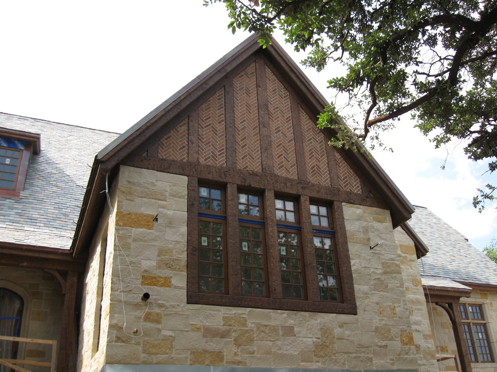 Custom Timber Beams - Traditional - House Exterior - Dallas - by ...