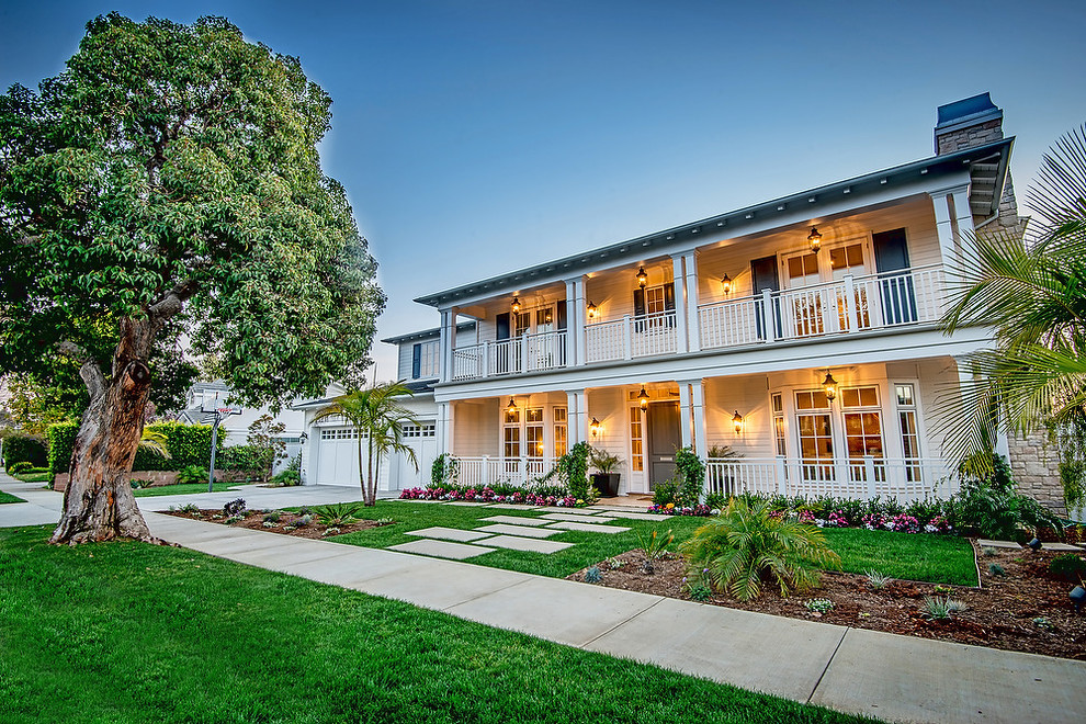 Custom Traditional Coastal Colonial Home - Traditional - Exterior - Los ...