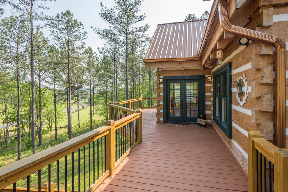 Custom Traditional Log System Home - Rustic - Exterior - Atlanta - by ...