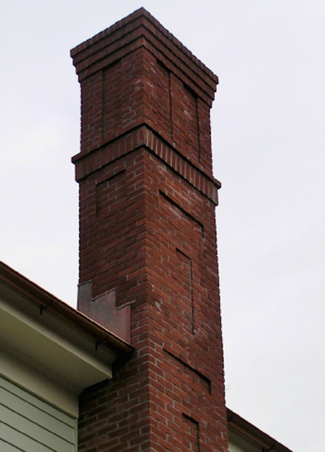 Custom Victorian-style home - chimney detail - Victorien - Façade - New ...