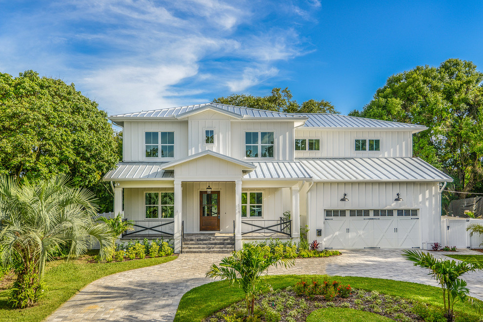 Davis Islands Modern Farmhouse - Farmhouse - Exterior - Tampa - by ...