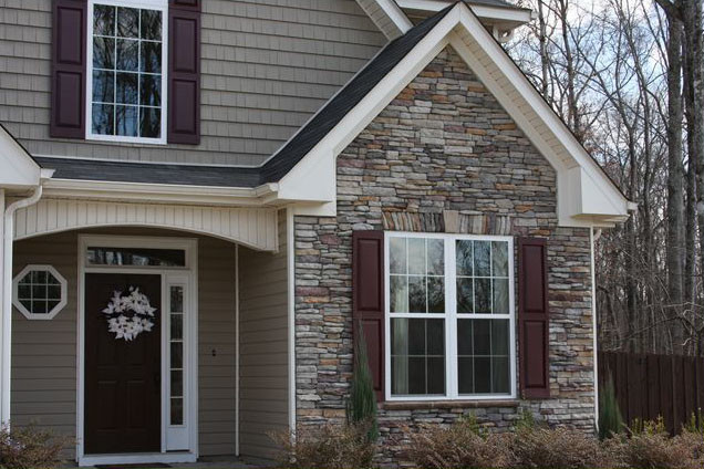 Dawson County Ledge Stone Partial Exterior - Traditional - House ...