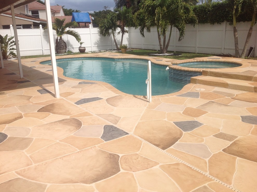 Decorative Concrete Overlay - Pool - Miami - by all county contractors ...