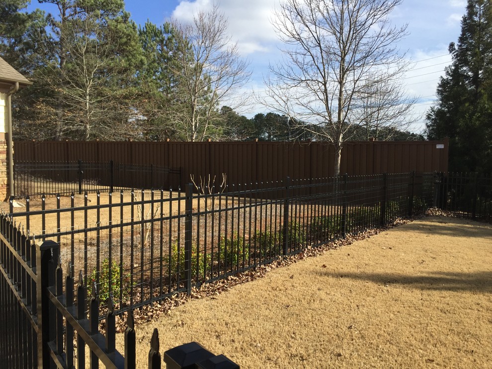 Decorative Metal Fences - Combo Fence - Traditional - Exterior ...