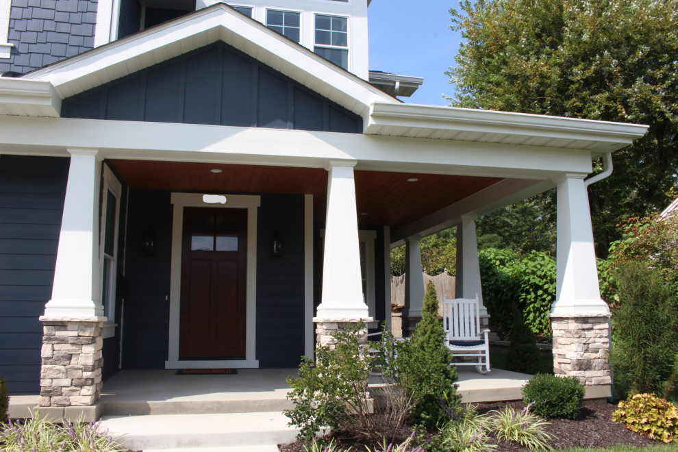 Deep Ocean James Hardie Siding | Kirkwood, MO - Farmhouse - Exterior ...