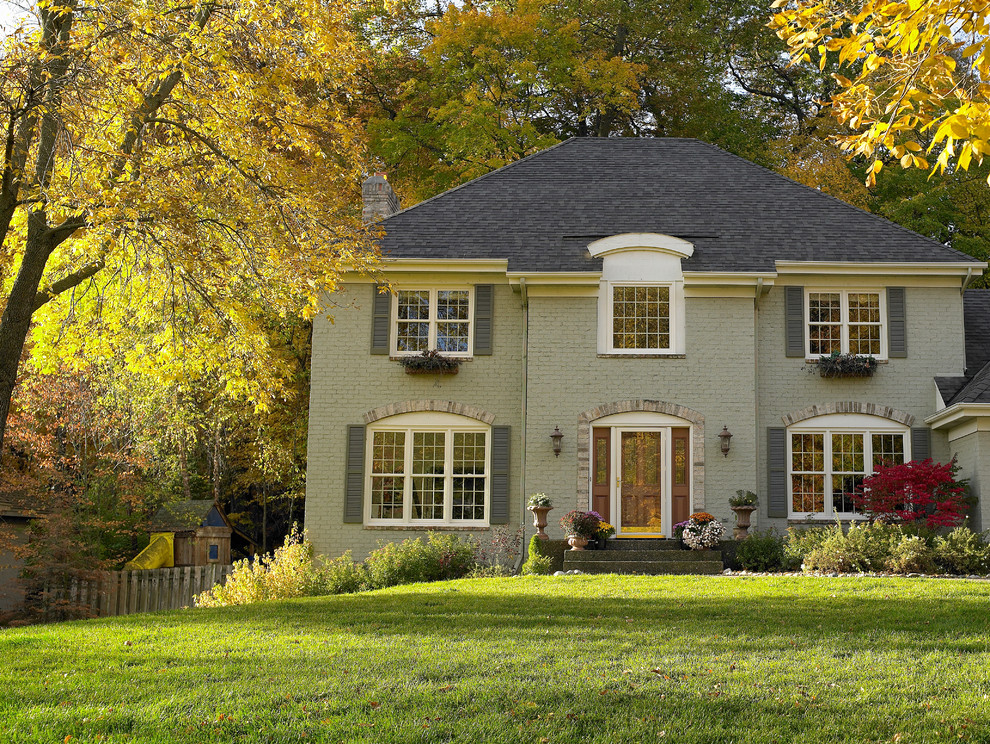 Double Hung Windows with Grille on Brick Home (Exterior) - Traditional ...