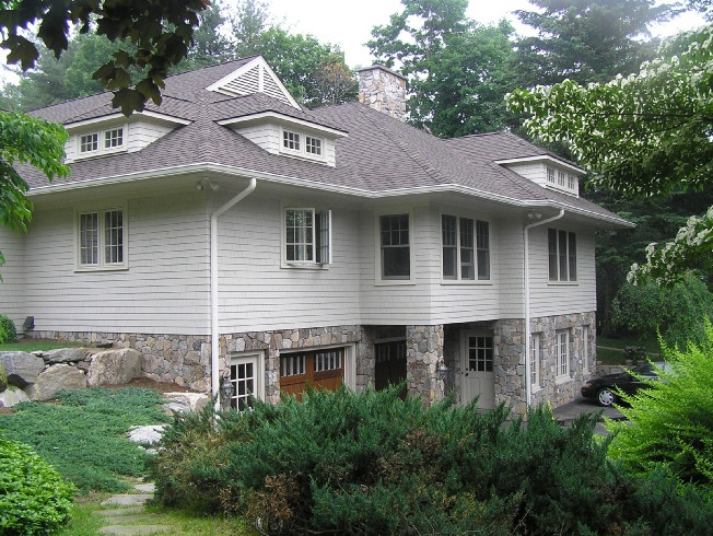 Dramatic Stone & Shingle makeover, New Canaan, CT - View 2 After ...