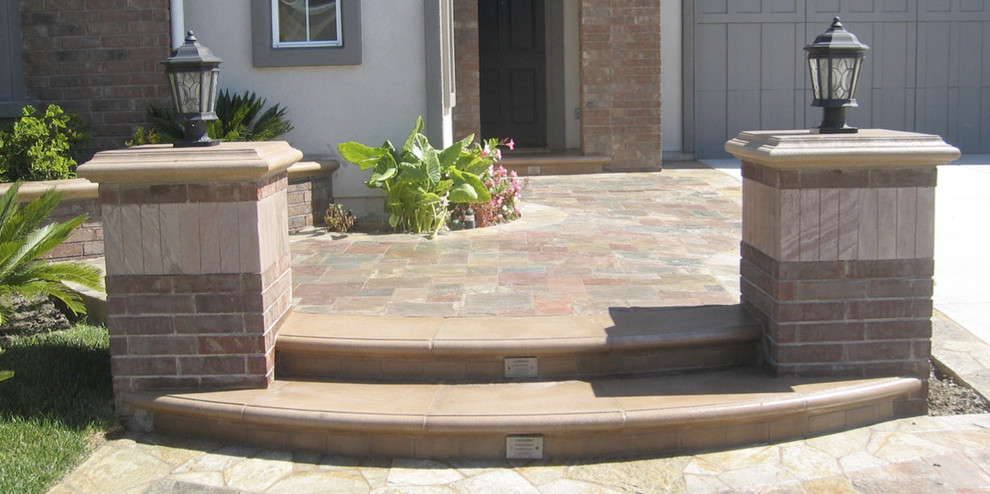 Driveway with Quartzite - Traditional - Exterior - Orange County - by ...