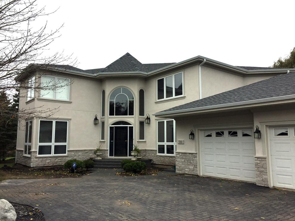 Dryvit into Stucco and Stone - Traditional - Exterior - Chicago - by ...