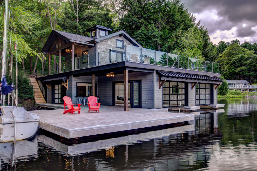 East Bay Boathouse - Rustic - Exterior - Toronto - by PattyMac | Houzz