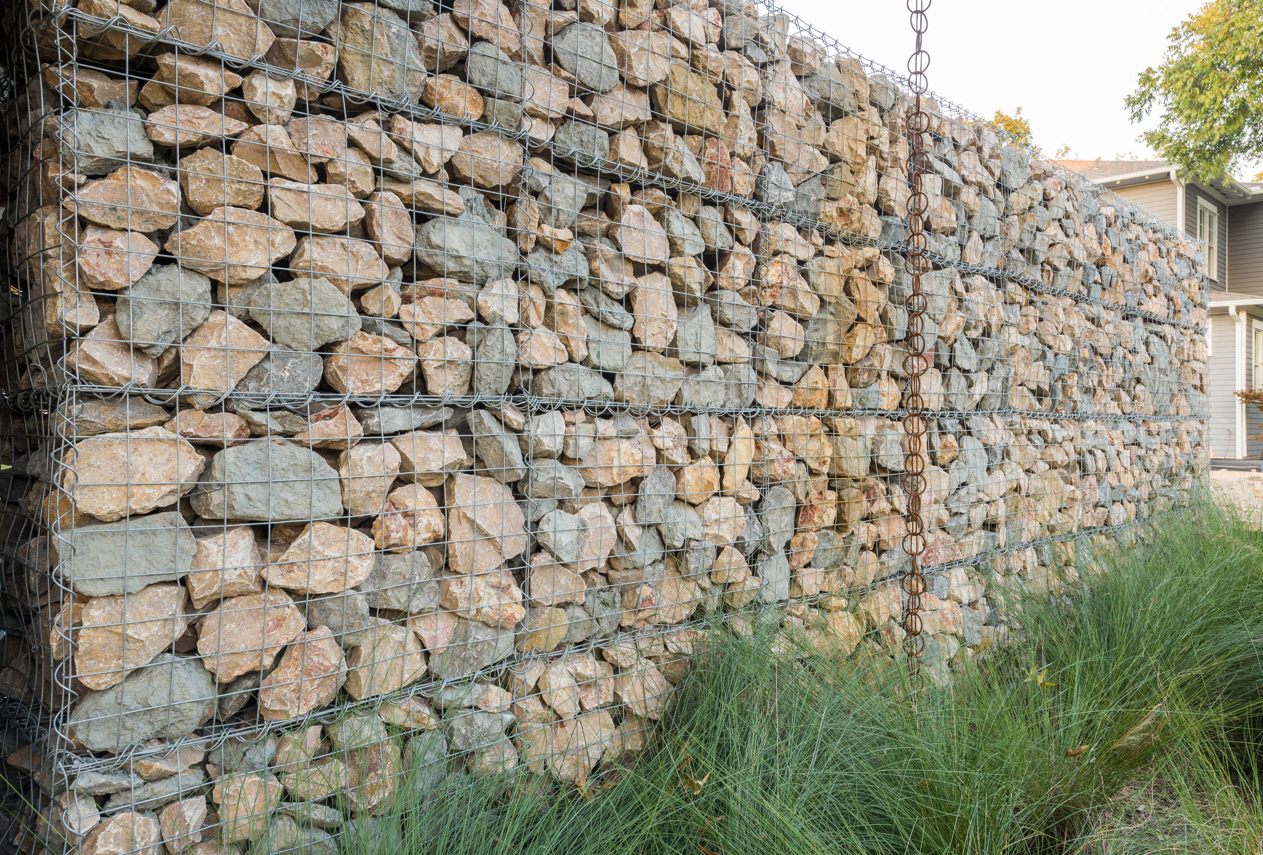 Not Your Typical Fence 8 Foot High Rock Wall Gives Yard Privacy