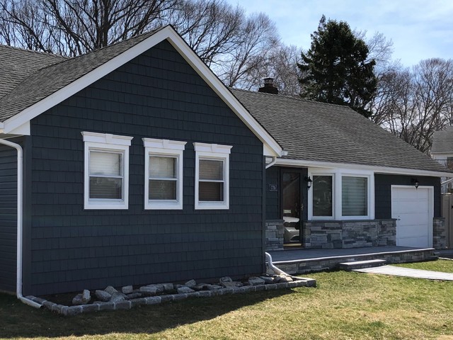 East Meadow Siding - Midnight Blue Shakes | Alpha Windows & Siding ...