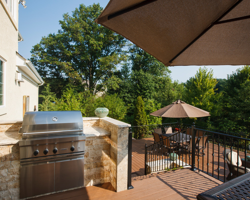 Elegant Travertine Patio - Mediterranean - Exterior - Philadelphia - by ...