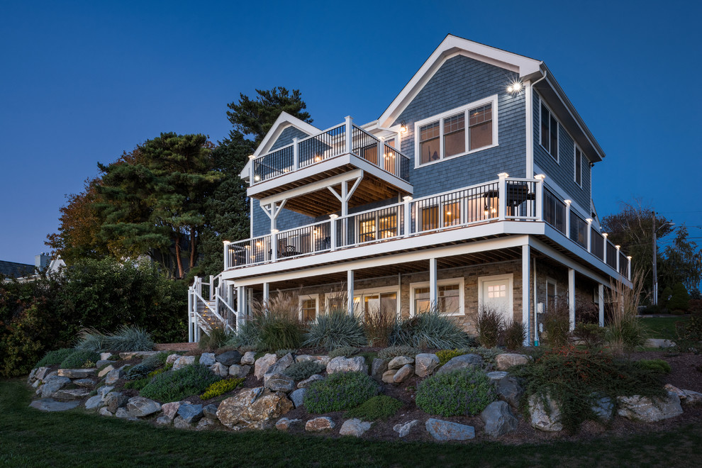 Energy-Efficient Home with a Water View - Beach Style - Exterior ...