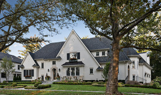 English Countryside Manor Front Right Elevation - Transitional ...