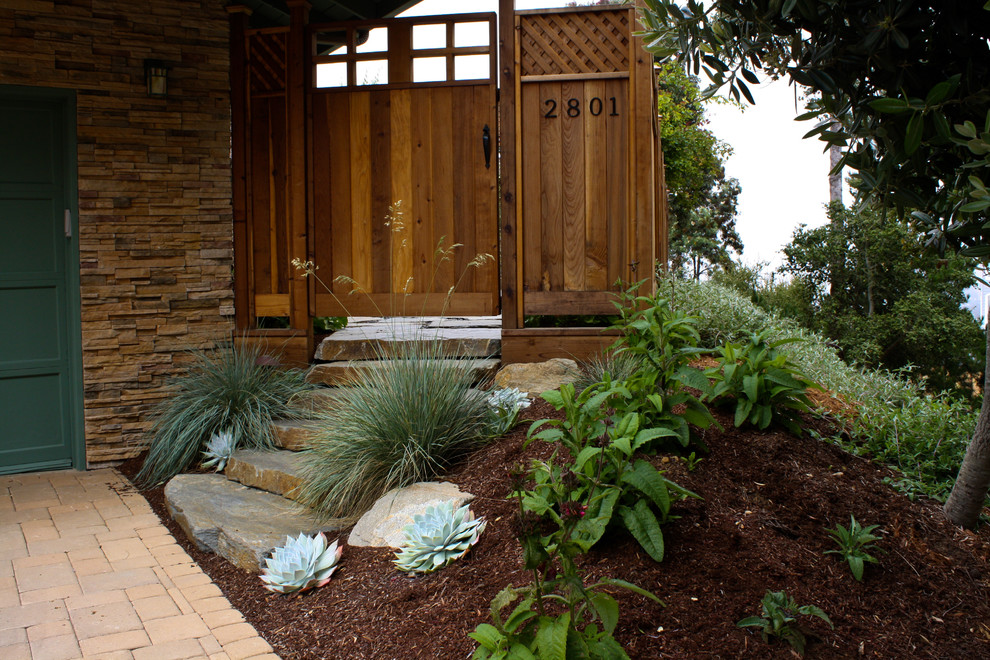 Entry at Prairie Style Home with Award Winning Landscape - Contemporary ...