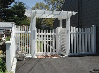 Entry Pergola - Traditional - Exterior - New York - by Riverside Fence ...