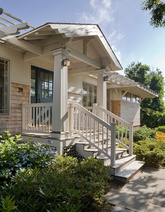 Entry Portico - Cape Cod Craftsman - Craftsman - Exterior - Boston - by ...