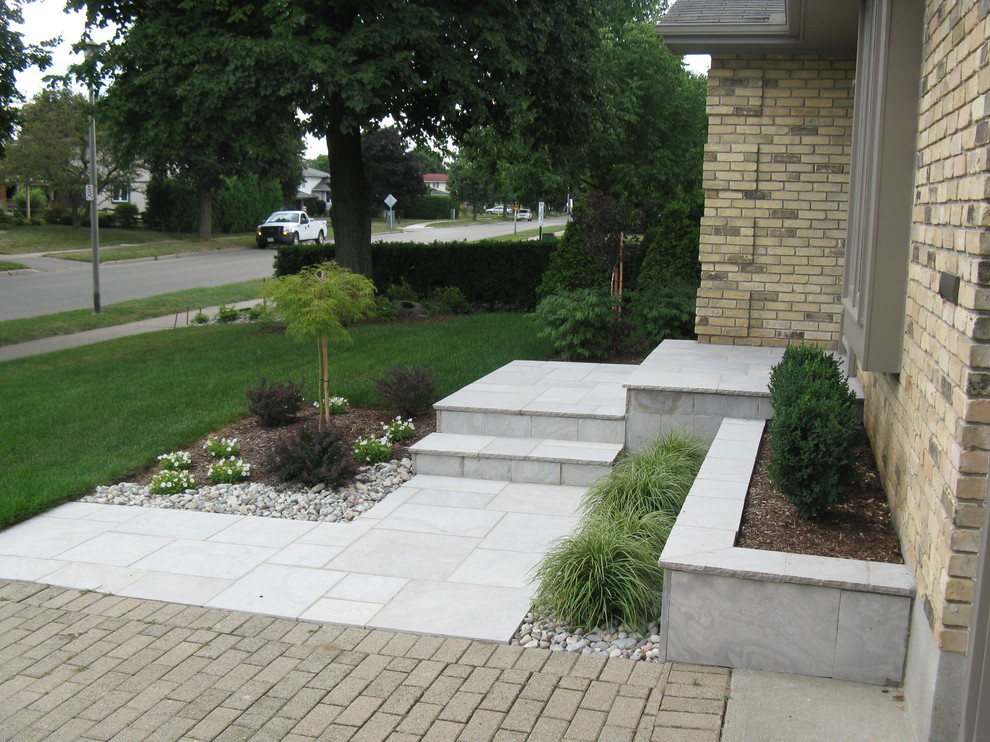 eramosa square cut flagstone porch,step,walkway and retaining wall ...