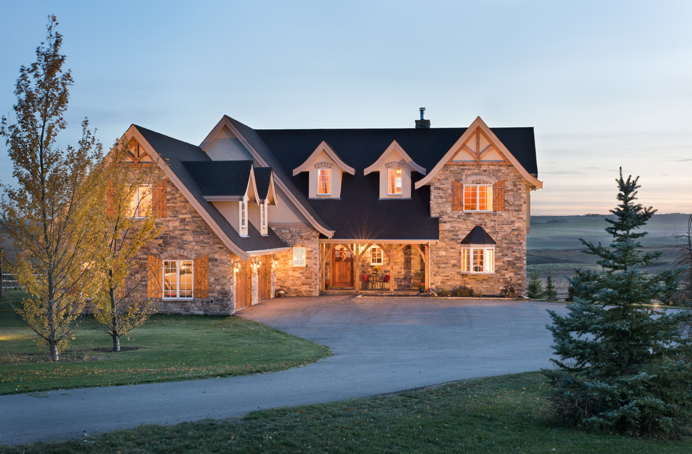 European Inspired Timber Frame Home - French Country Exterior ...