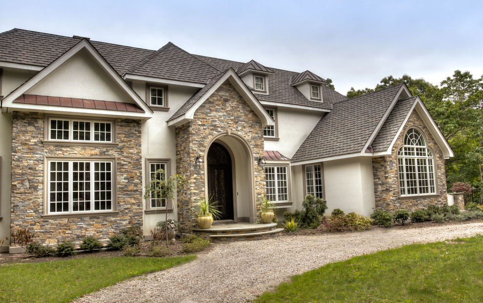 European Style Home with Natural Thin Stacked Stone Cladding ...