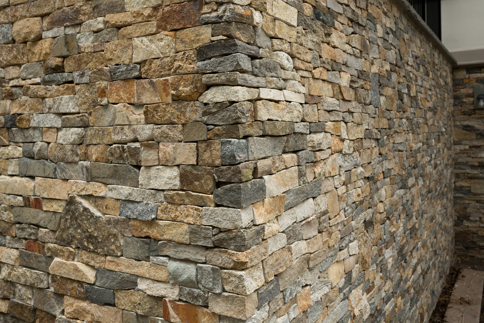 European Style Home with Natural Thin Stacked Stone Cladding ...