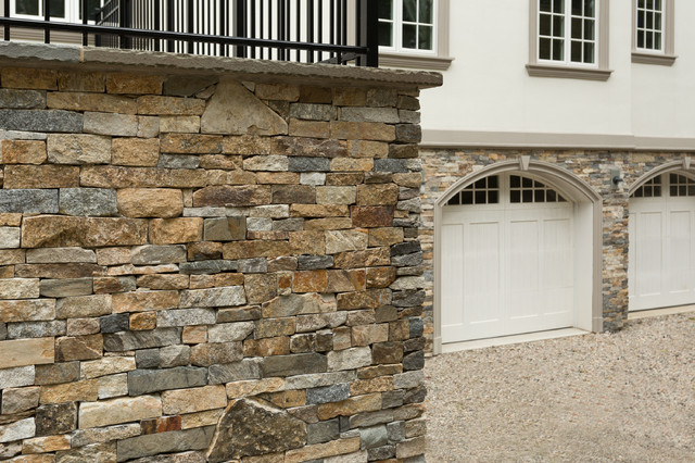 European Style Home with Natural Thin Stacked Stone Cladding ...