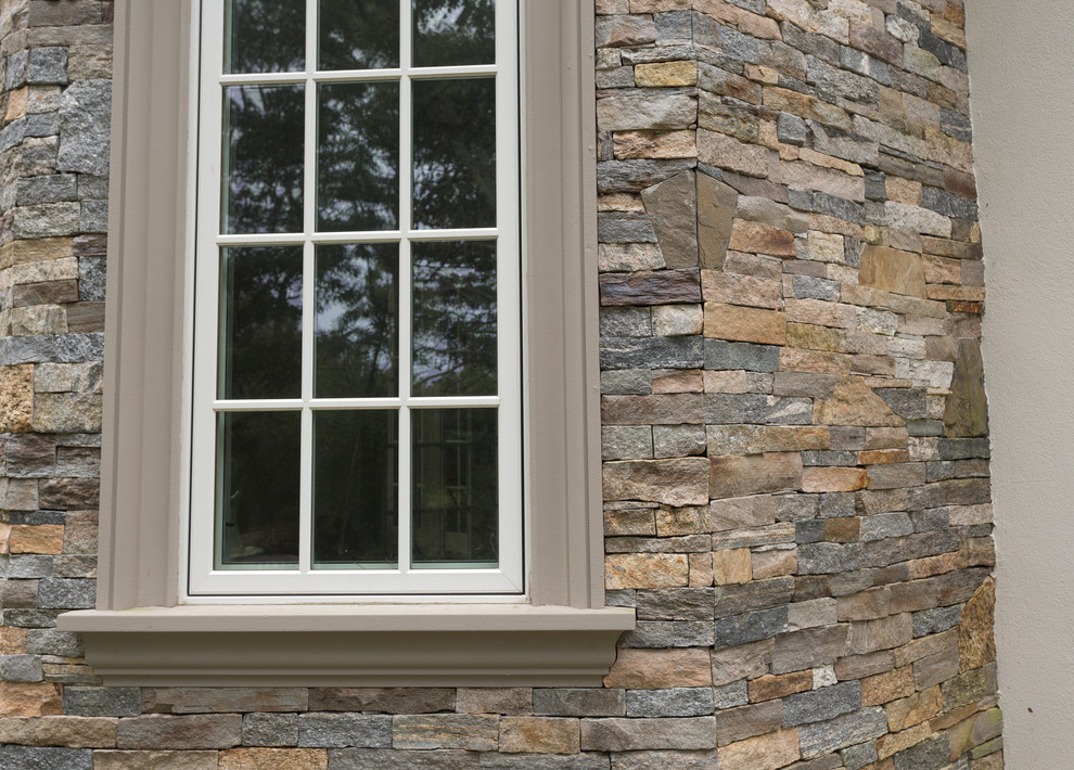 European Style Home with Natural Thin Stacked Stone Cladding ...