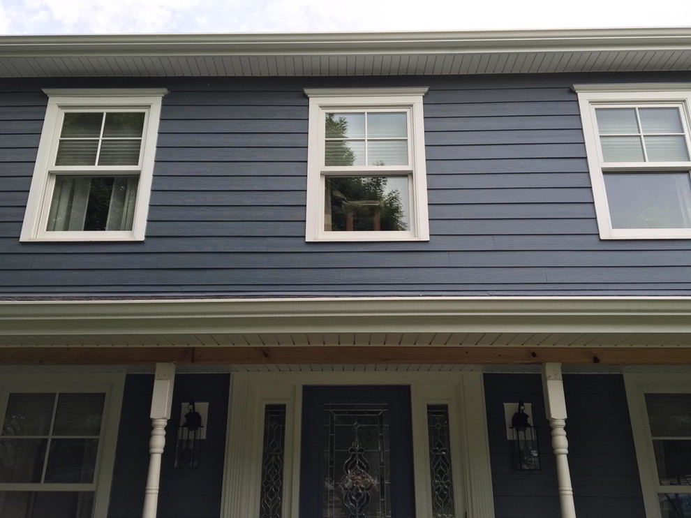 Evening Blue James Hardie Siding Transformation - Traditional - House ...