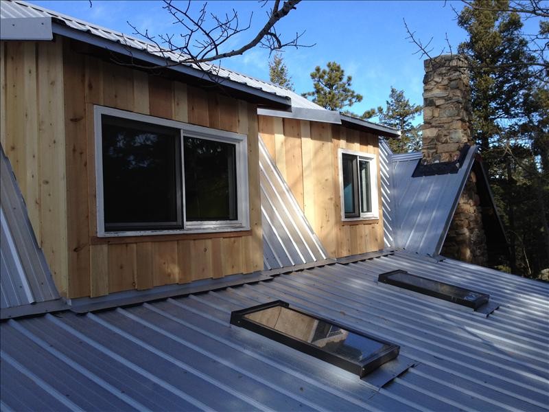 Evergreen - Metal Roof on Log Cabin - Rustic - Exterior - Denver - by ...