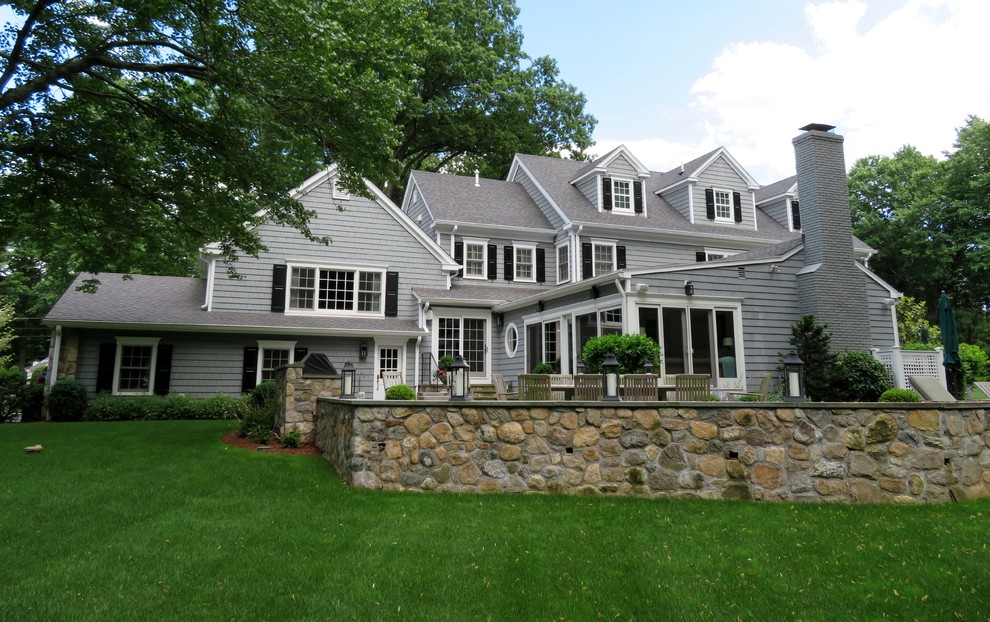 Extensive Colonial Addition in New Canaan, CT - Traditional - Exterior ...