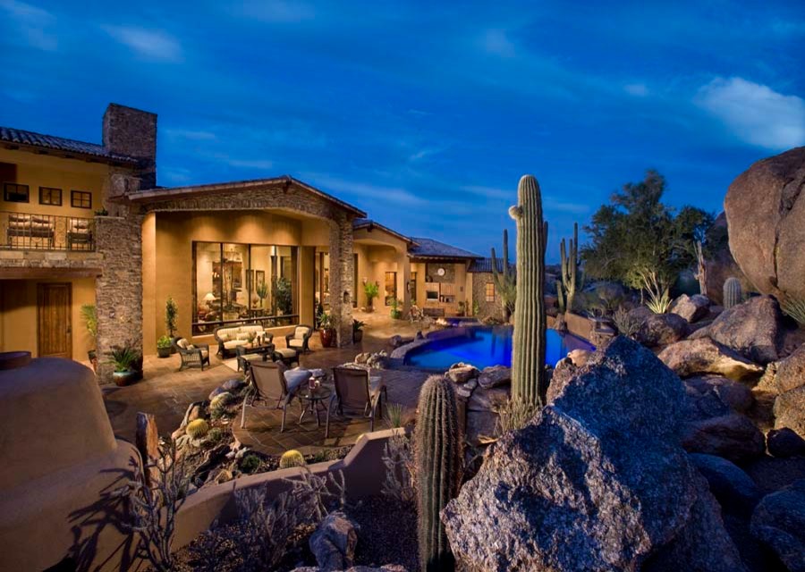 Exterior- Back View - Traditional - House Exterior - Phoenix - by ...