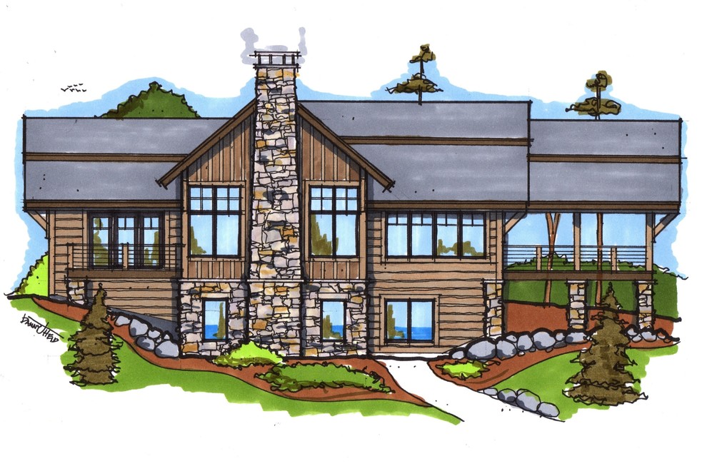 Exterior design sketch 4 - Rustic - Exterior - Minneapolis - by Dan J ...