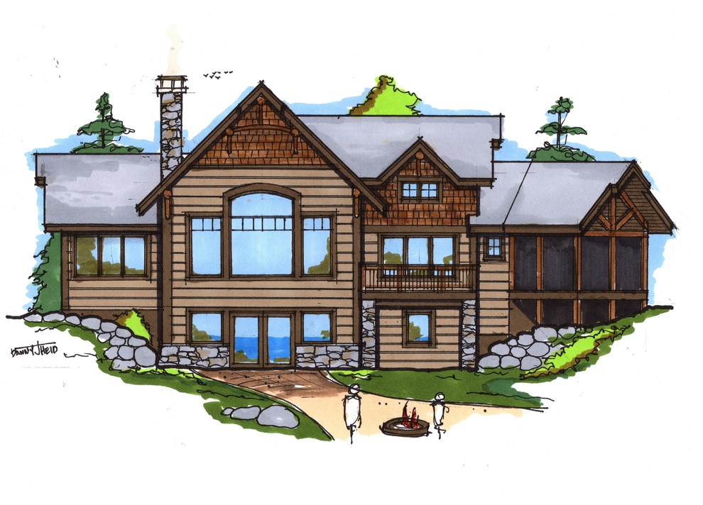 Exterior design sketch 6 - Traditional - Exterior - Minneapolis - by ...