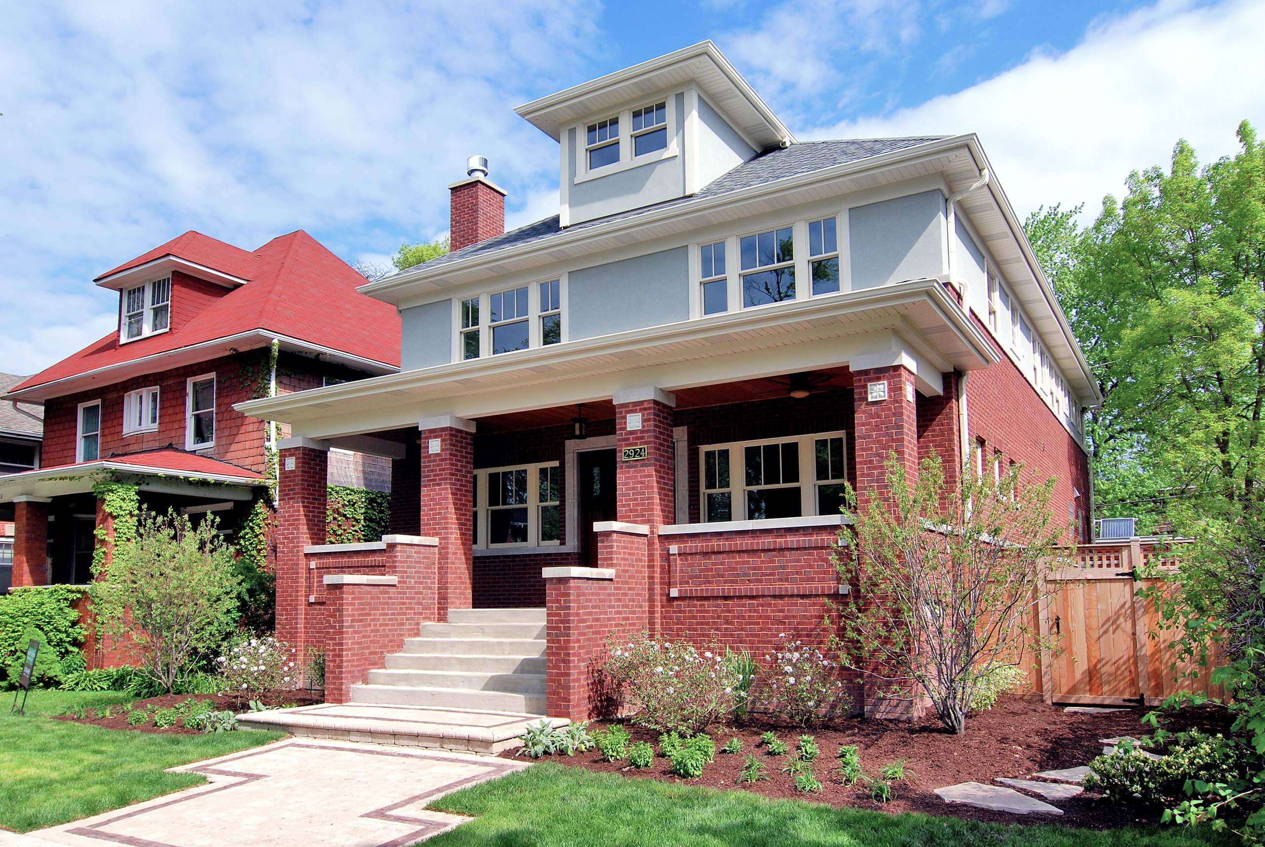 Foursquare Craftsman Front Door