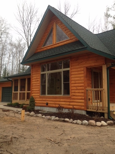 Exterior Log Siding with Stain colors - Rustic - Exterior - Other - by ...