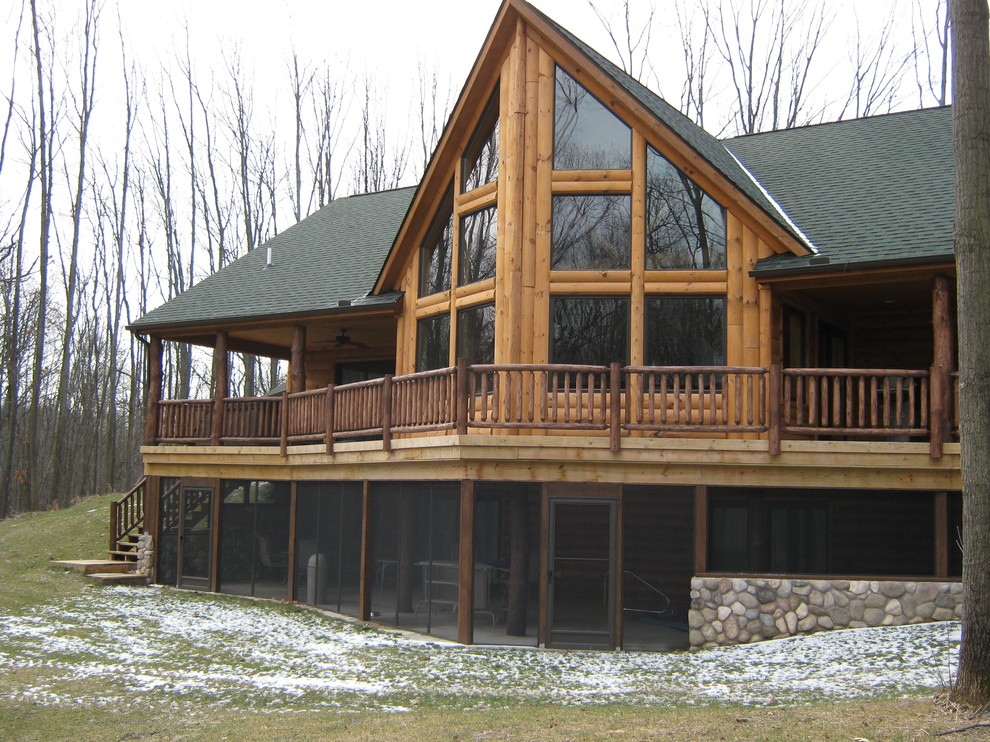 Exterior Log Siding with Stain colors - Rustic - Exterior - Other - by ...