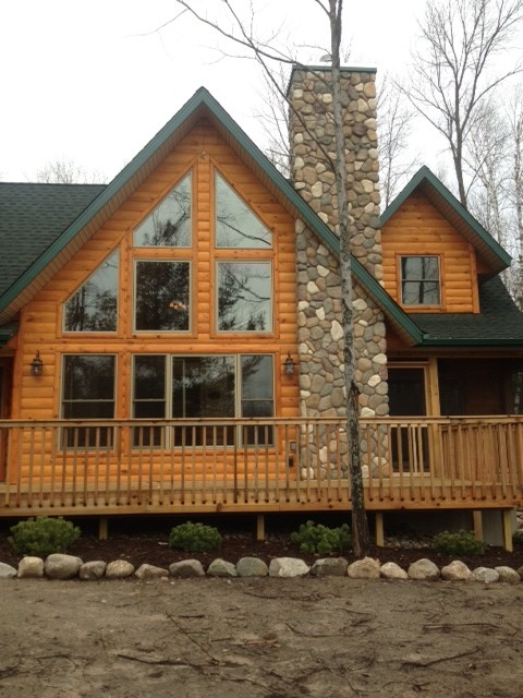 Exterior Log Siding with Stain colors - Rustic - Exterior - Other - by ...