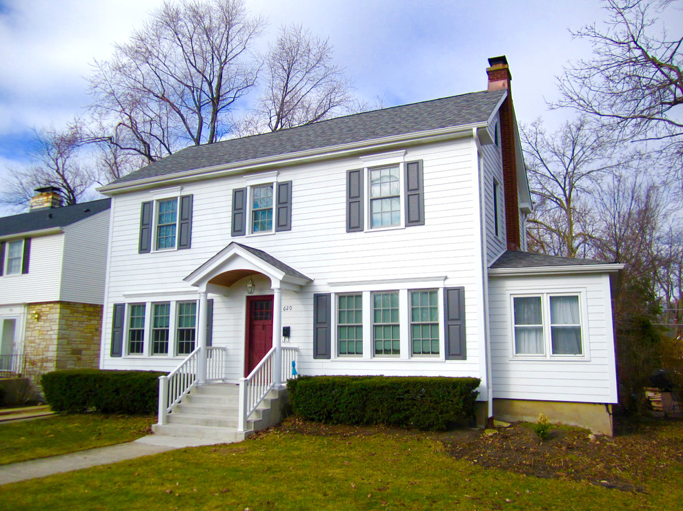 Exterior Remodel, Park Ridge, IL Colonial Home James Hardie Siding ...