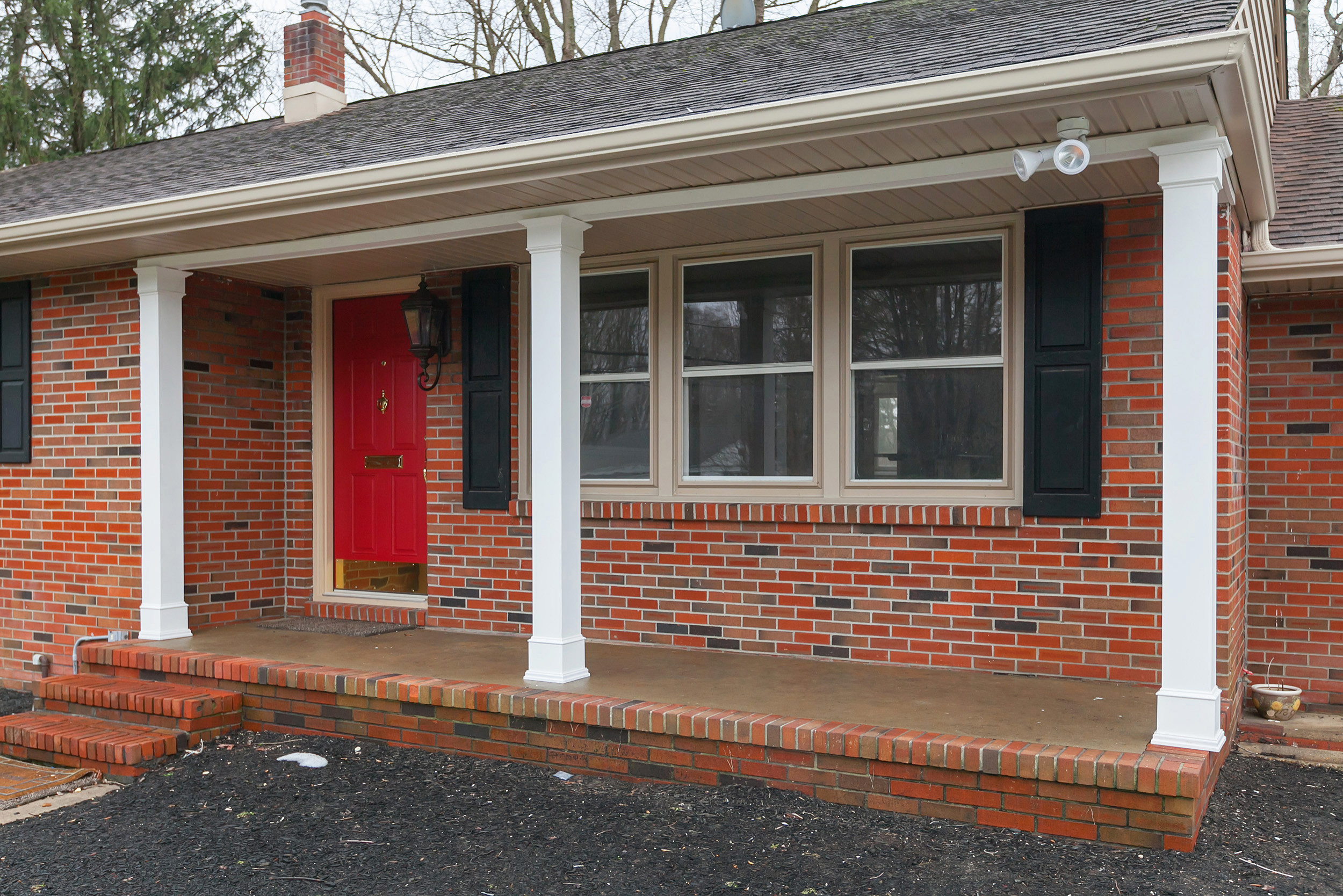 Red Brick Ranch Style House