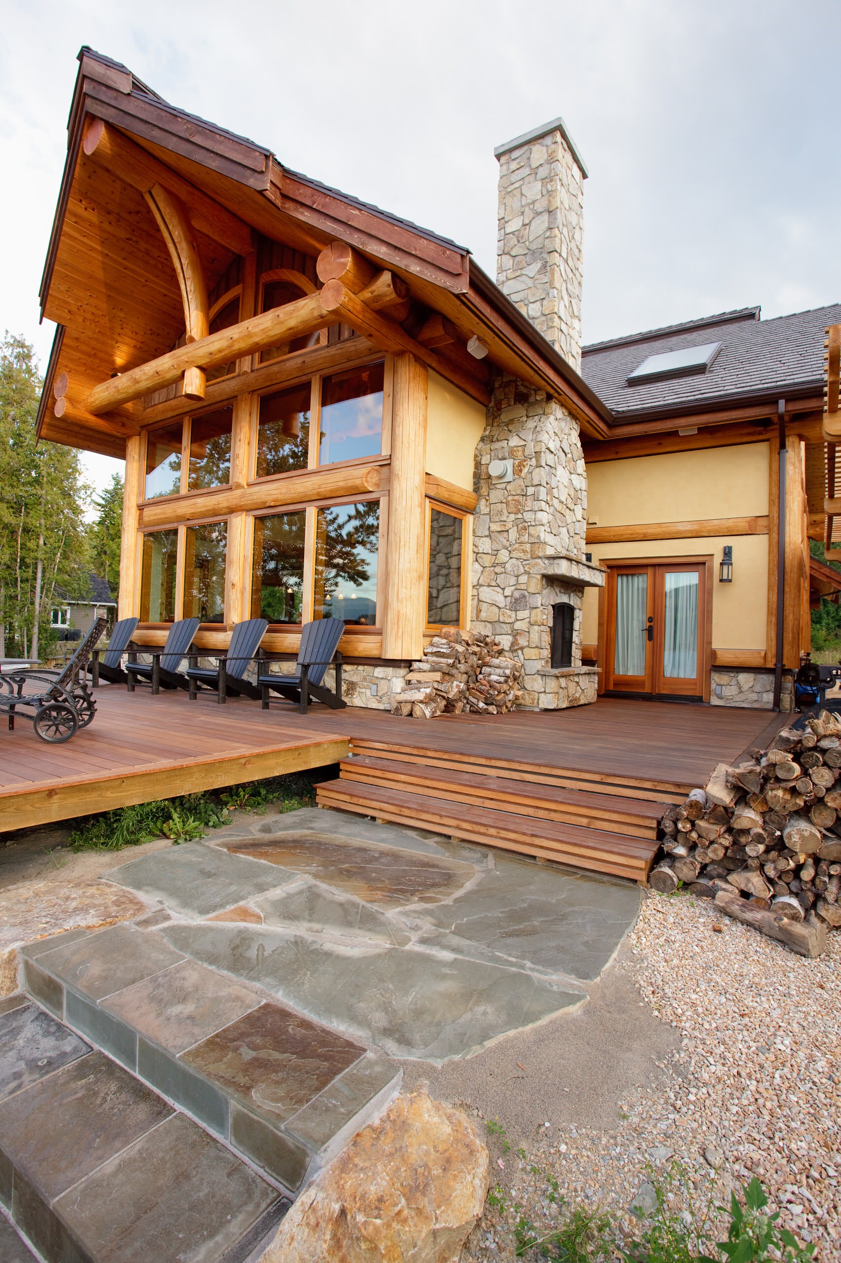 Modern Log Cabin Exterior