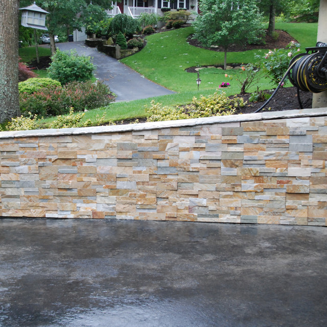 Exterior Stacked Stone Wall Stacked Stone Cladding Grenada Frost