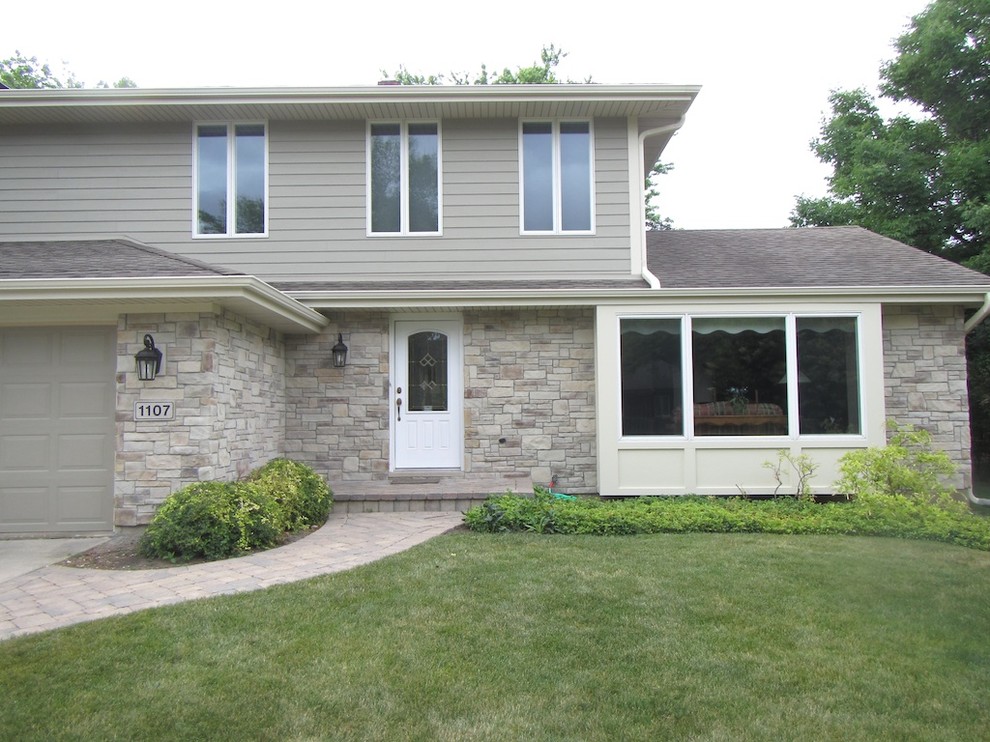 Exterior Stone Siding and Hardie Board - Traditional - House Exterior ...