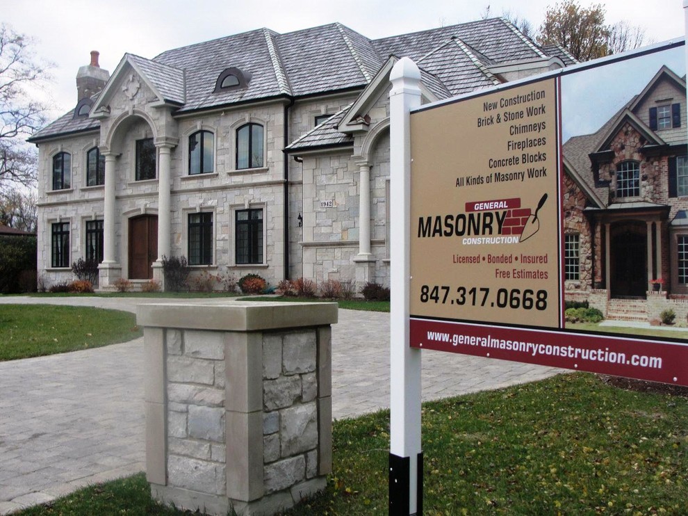 Exterior stone work - Transitional - Exterior - Chicago - by General ...