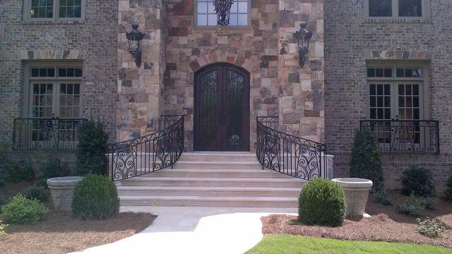 Exterior Wrought Iron Handrail / Railing - Mediterranean - Exterior ...