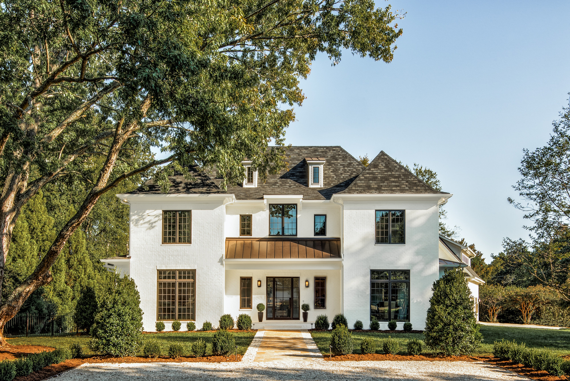 White Brick House With Gable
