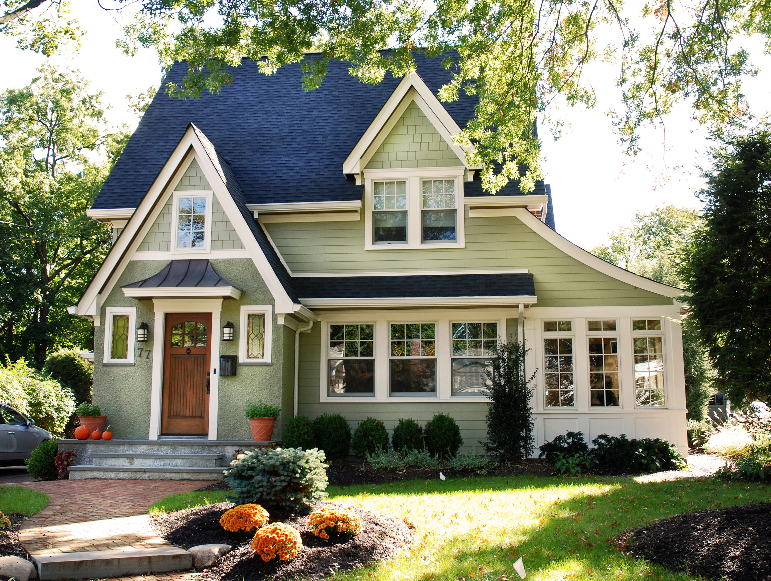 Green exterior paint color schemes store