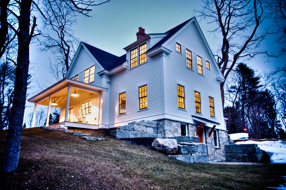 Farmhouse - Traditional - Exterior - Portland Maine - by Gulfshore ...